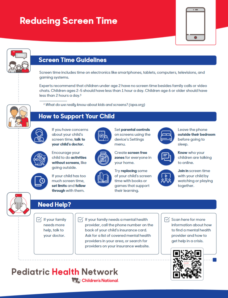 Clinical Support Tools: Screen Time - Pediatric Health Network